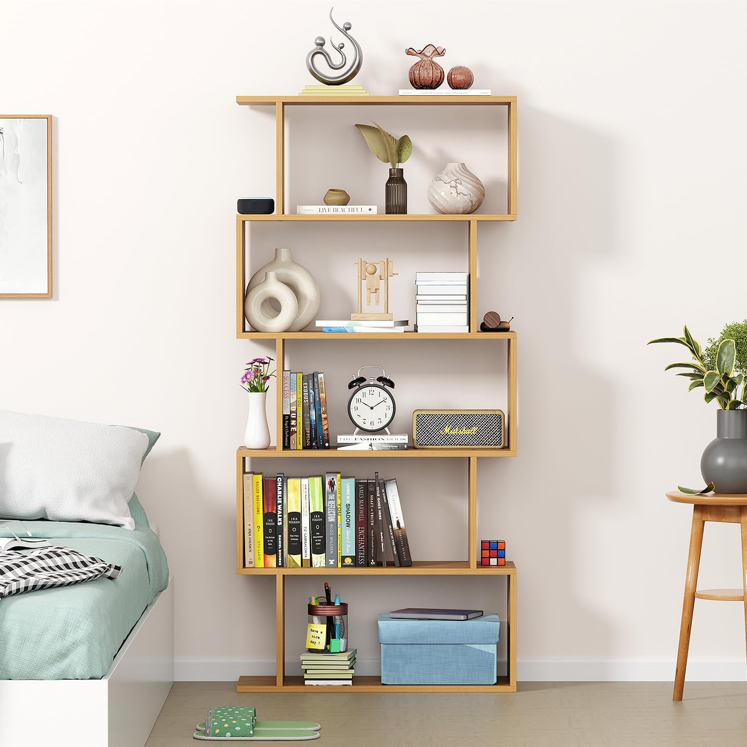 Junco 5-Layer Ladder Bookshelf – DIY Engineered Wood – Junco Furniture